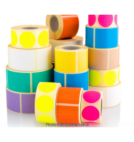 Etiquette Velin 100x50mm Rouge