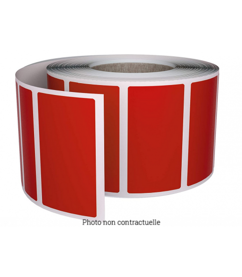 Etiquette Velin 100x50mm Rouge